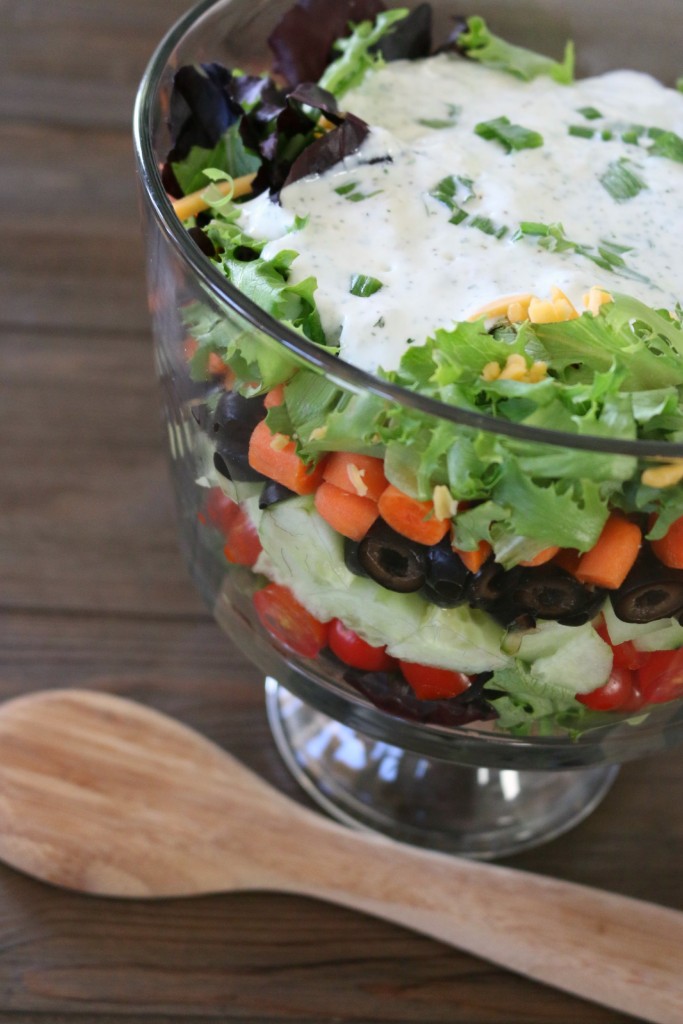 Vegetable Tray Salad With Ranch Dip Dressing | It's a Lovely Life!